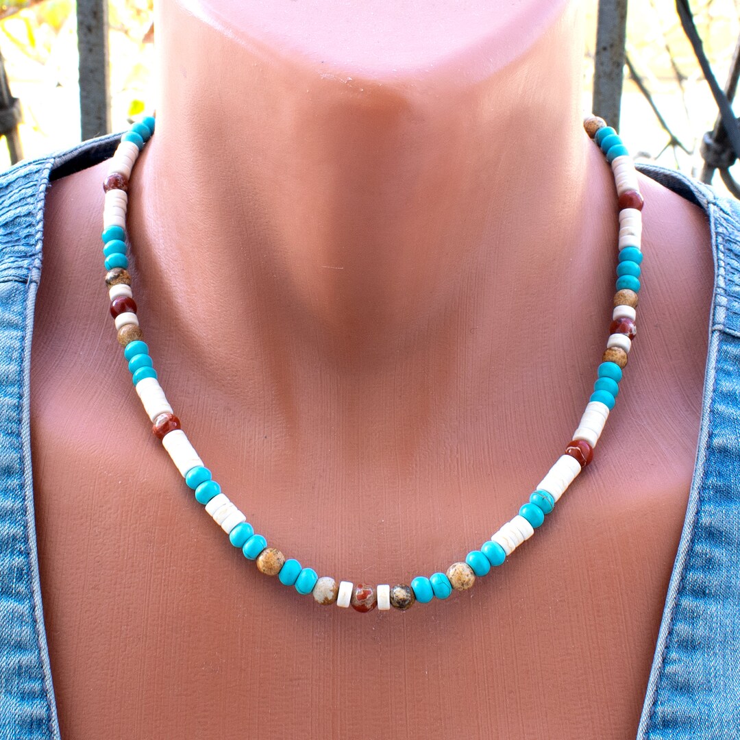 Southwestern Necklace Native American Indian Necklace Colorful ...