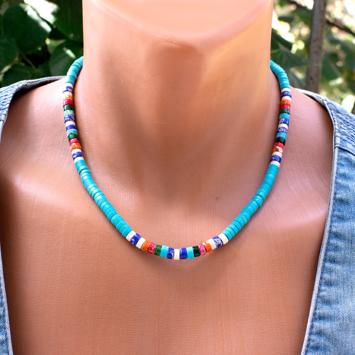 Native American Indian Necklace Turquoise Necklace for Men - Etsy