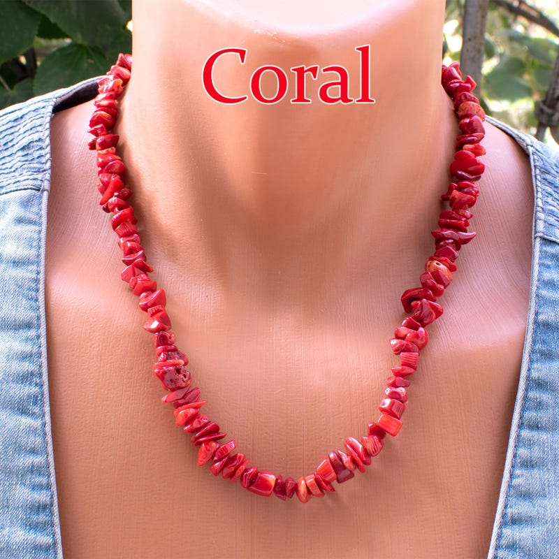 Coral Necklace - Etsy