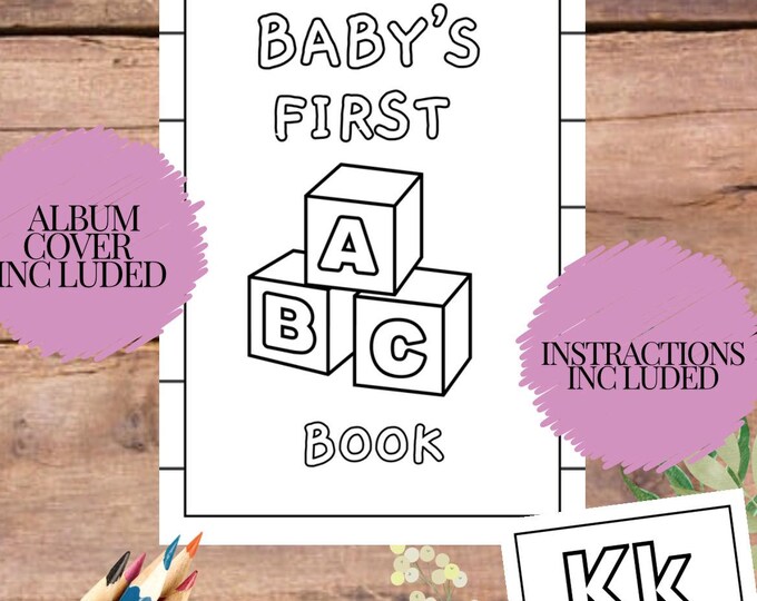 Baby's First ABC Book, Printable ABC Book, Baby's First Alphabet Book ...