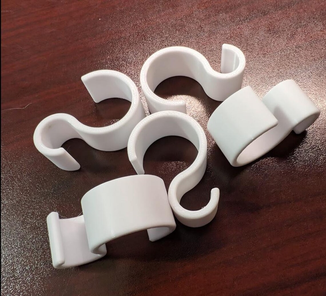 5 Pack - 1" Rope Light Mounting Clips for Boats, Bimini, Railings ...