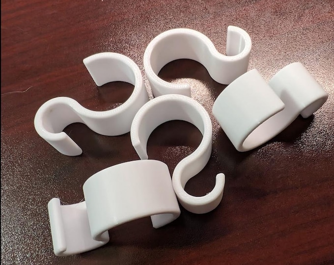 5 Pack - 1" Rope Light Mounting Clips for Boats, Bimini, Railings ...