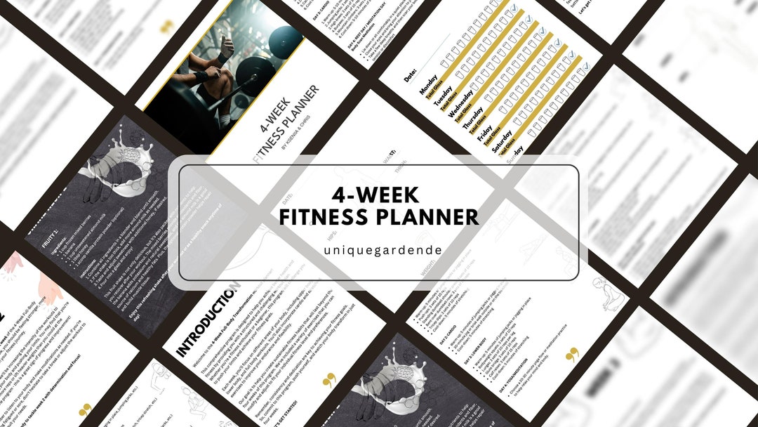 4-week Full-body Transformation Planner Fit Focused - Etsy