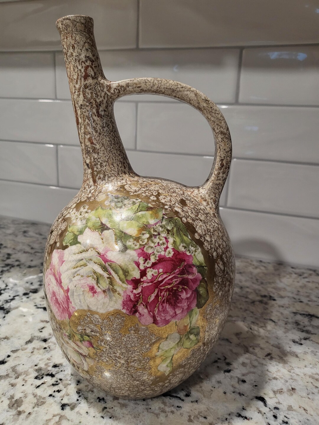 Antique Stellmacher Teplitz Austria 1 Handled Wine or Water Vessel ...