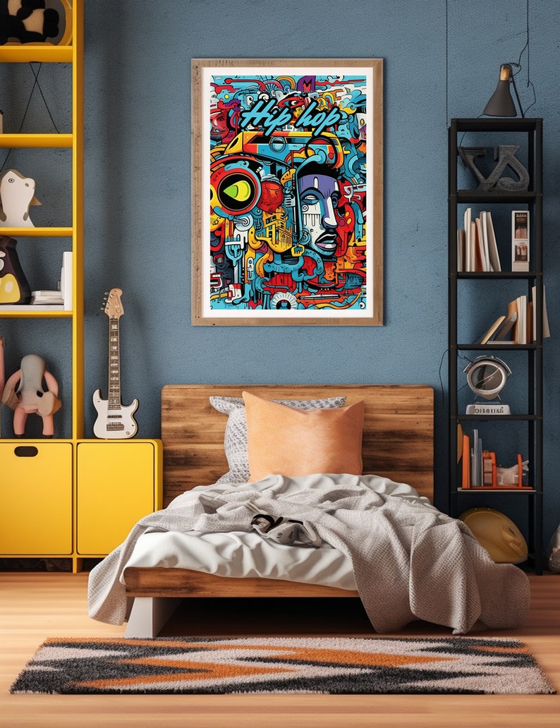 Hip Hop Wall Art for Rappers, Printable Music Poster, Digital Poster ...