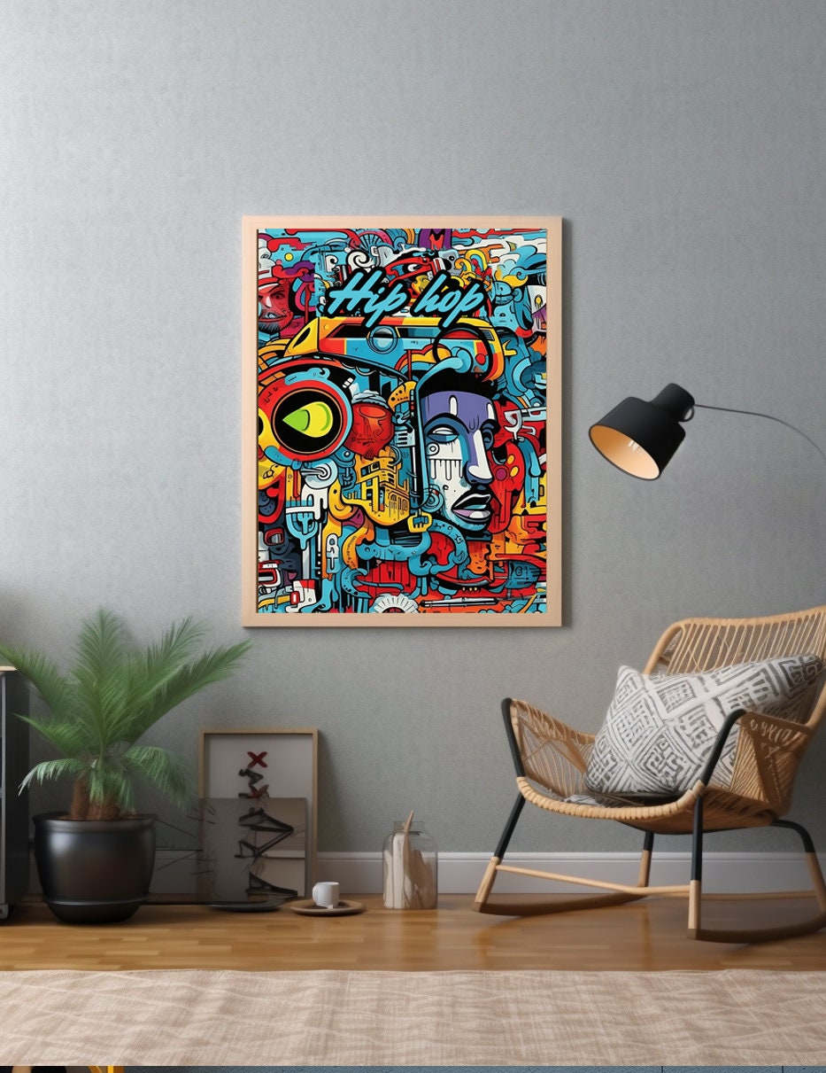 Hip Hop Wall Art for Rappers, Printable Music Poster, Digital Poster ...
