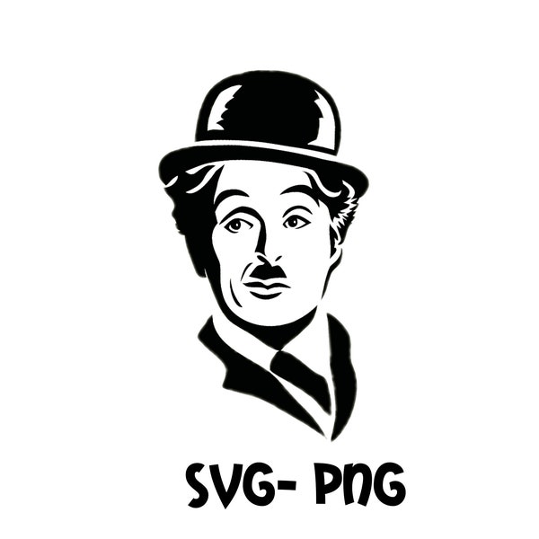 Silhouette Charlie Chaplin - Etsy