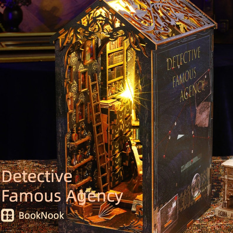 New 2023 Detective Famous Agency DIY Book Nook Kit With - Etsy Canada