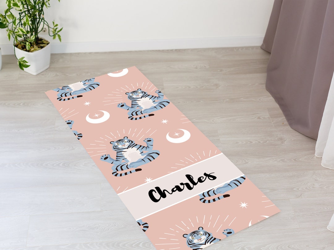 Personalized Kiddie Animal Adventure Yoga Mat, Animal Themed Yoga Mat ...