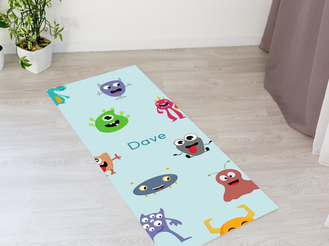 Personalized Alien Kids Yoga Mat, Exercise Mat for Kids With Custom ...