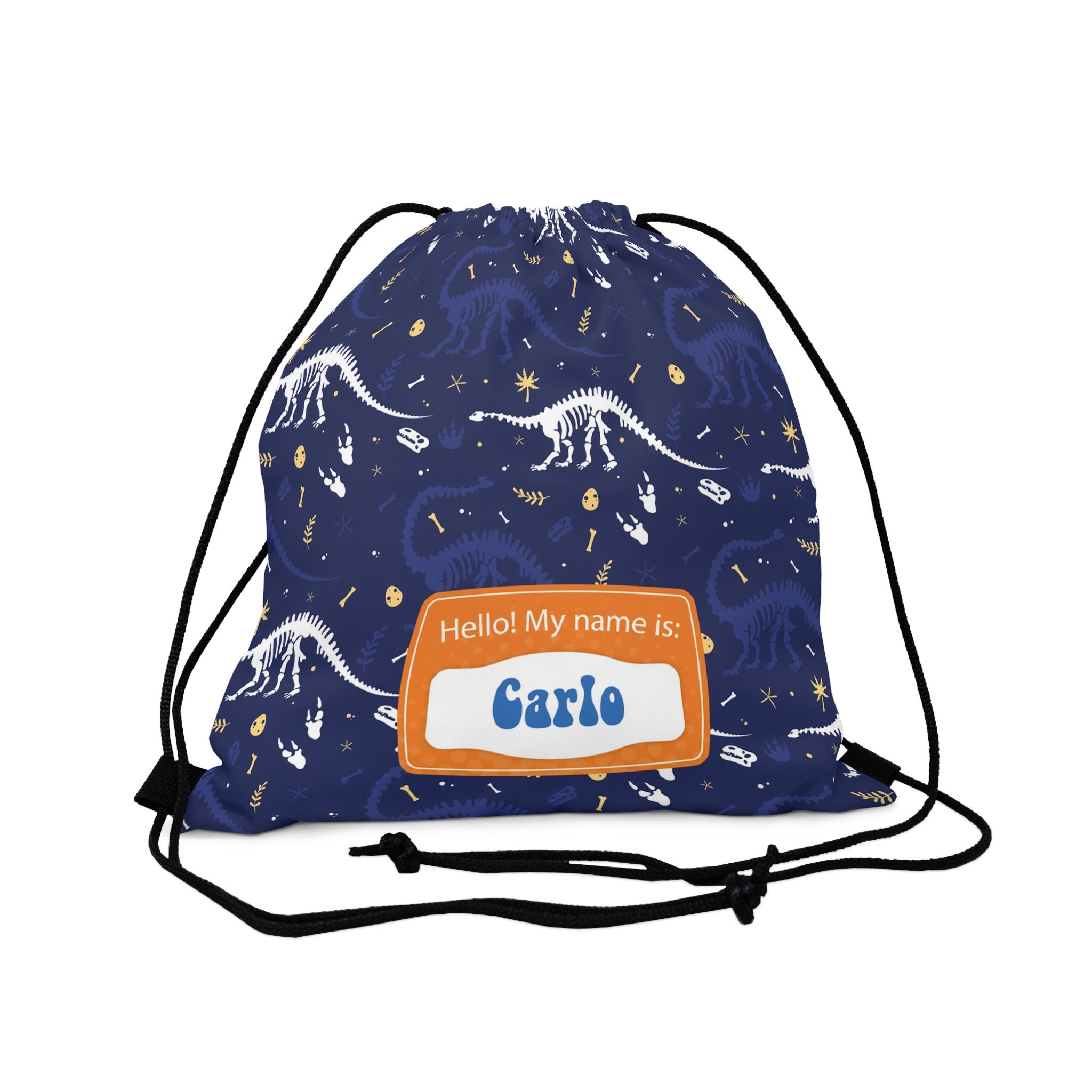 Personalized Drawstring Backpack W/name for Girls Boys, Dino Outdoor ...