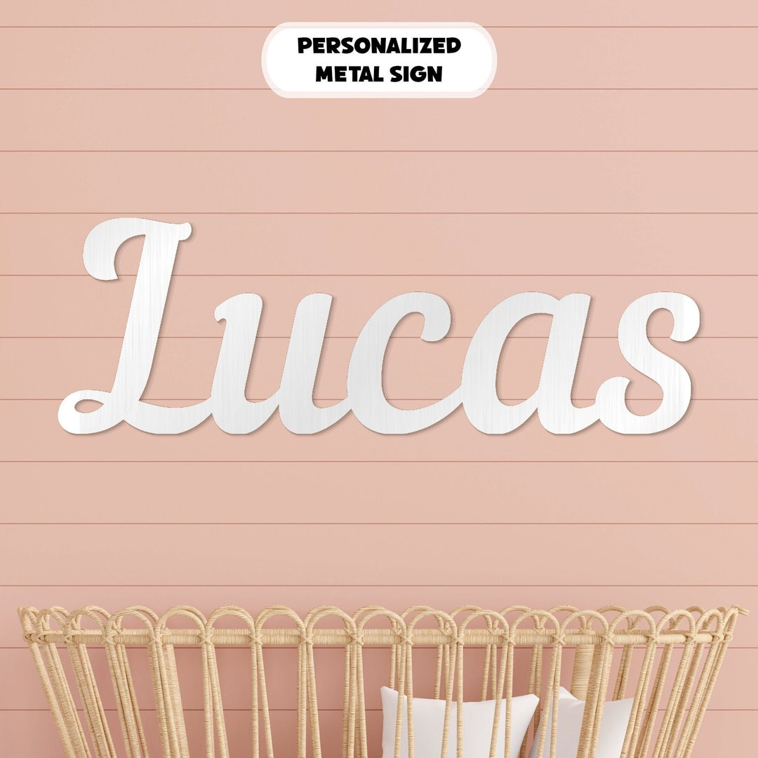 Personalized Die Cut Metal Sign for Kids, Personalize Kiddie Gift ...