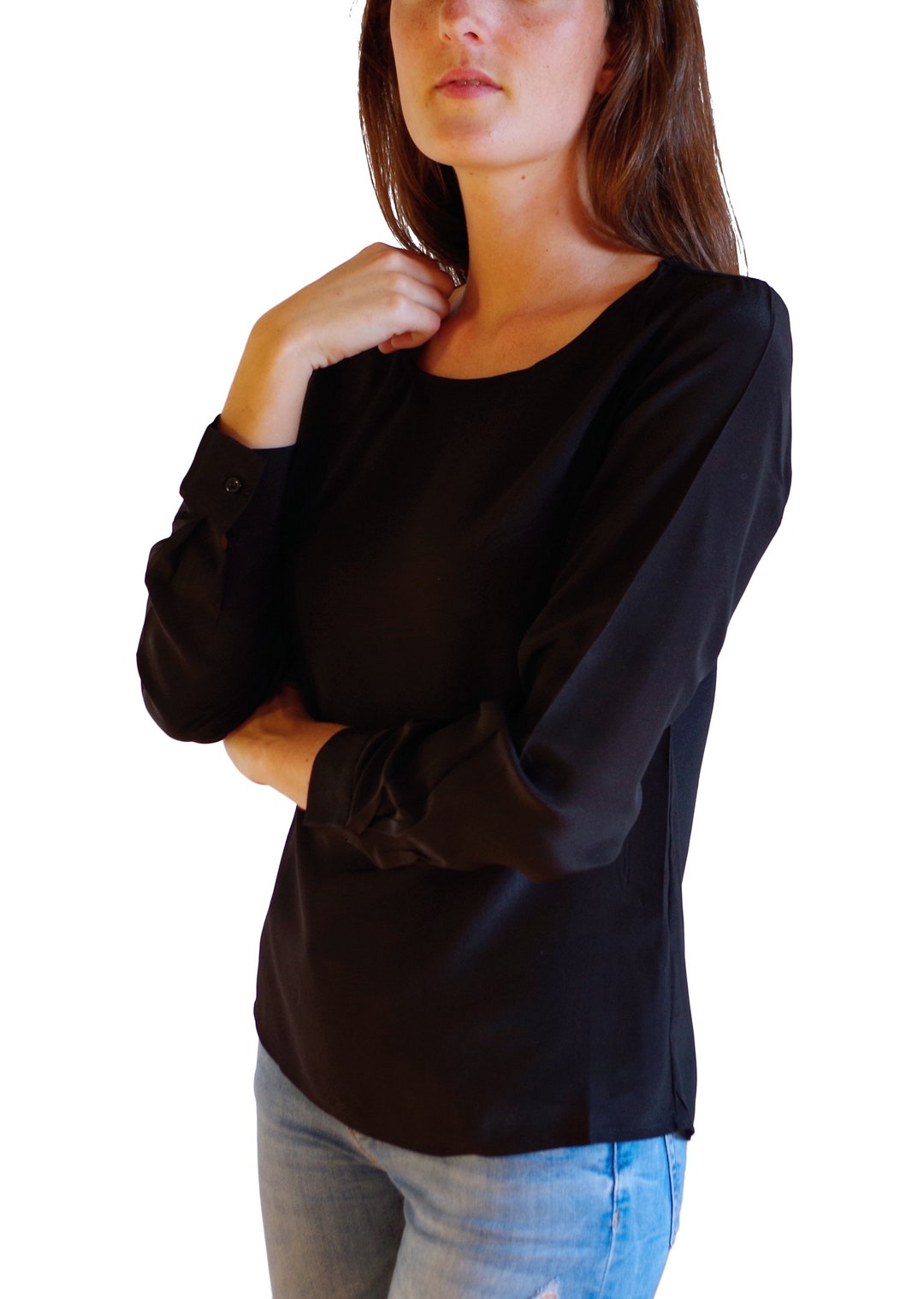 Silk Blouse Rotondoseta Blouse Made of 100% Silk for Women by Posh Gear ...