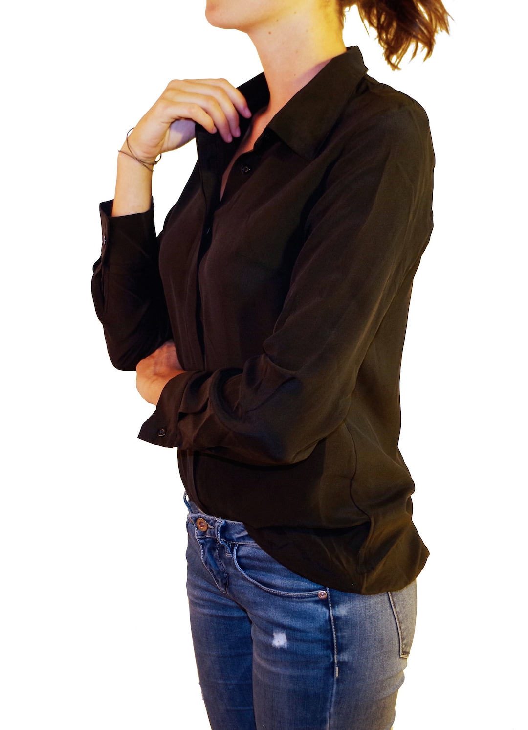 Silk Blouse Camicina Blouse Made of 100% Silk for Women by Posh Gear ...