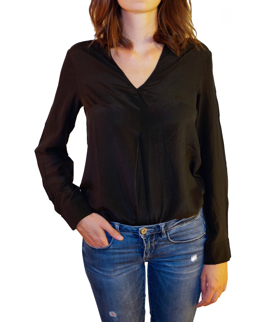 Piuseta Silk Blouse for Women, Made From 100% Silk by Posh Gear, Long ...