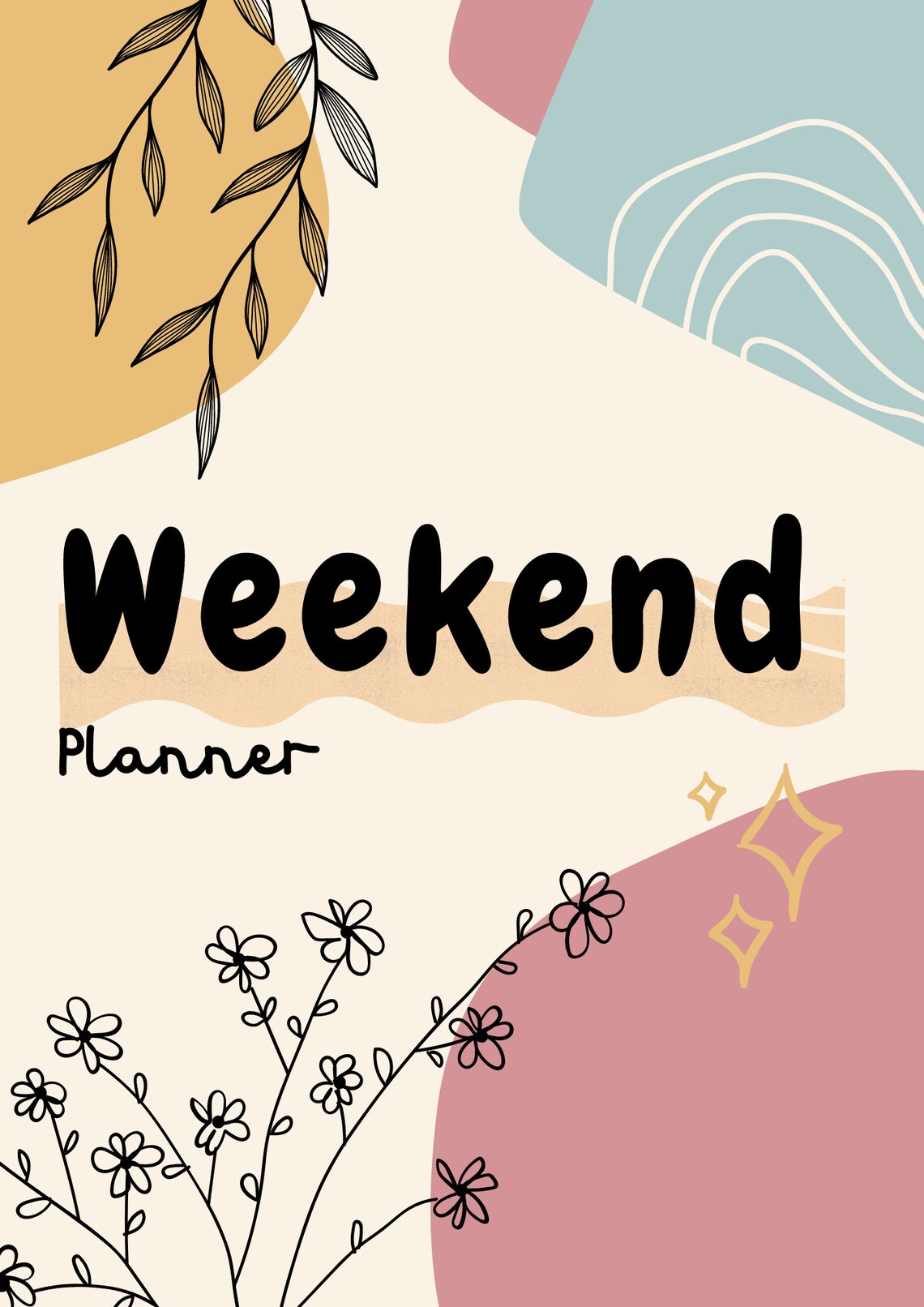 Digital Planner Printable Planner Digital Weekend Planner Printable ...