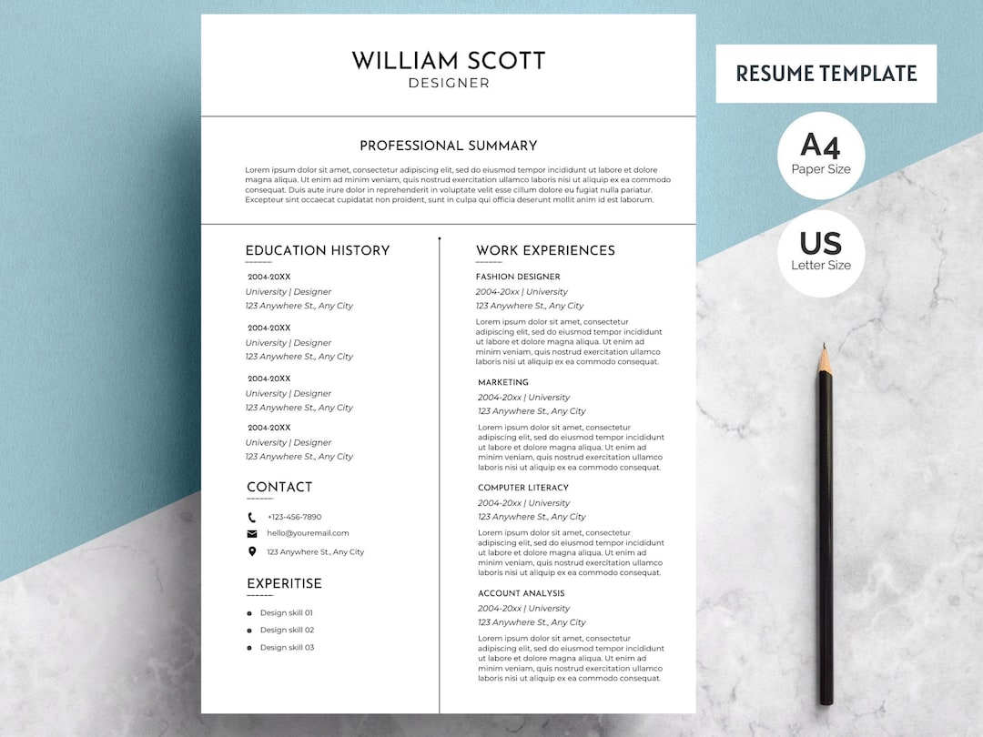 Modern Professional Resume CV Template CV Template, Modern Executive ...