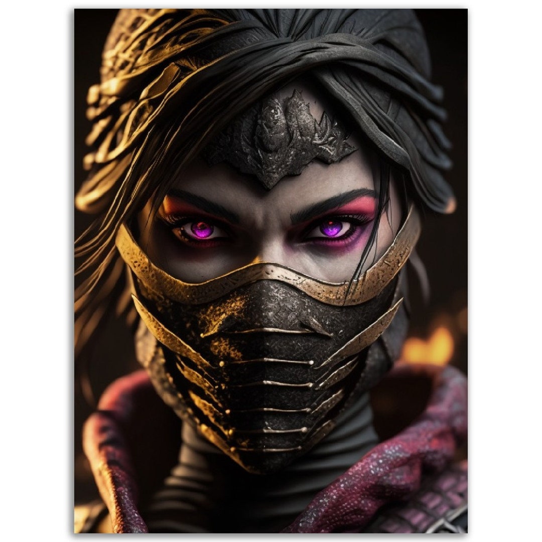 Deadly Seduction: Mileena Video Game Wall Art Level up Your Decor With ...