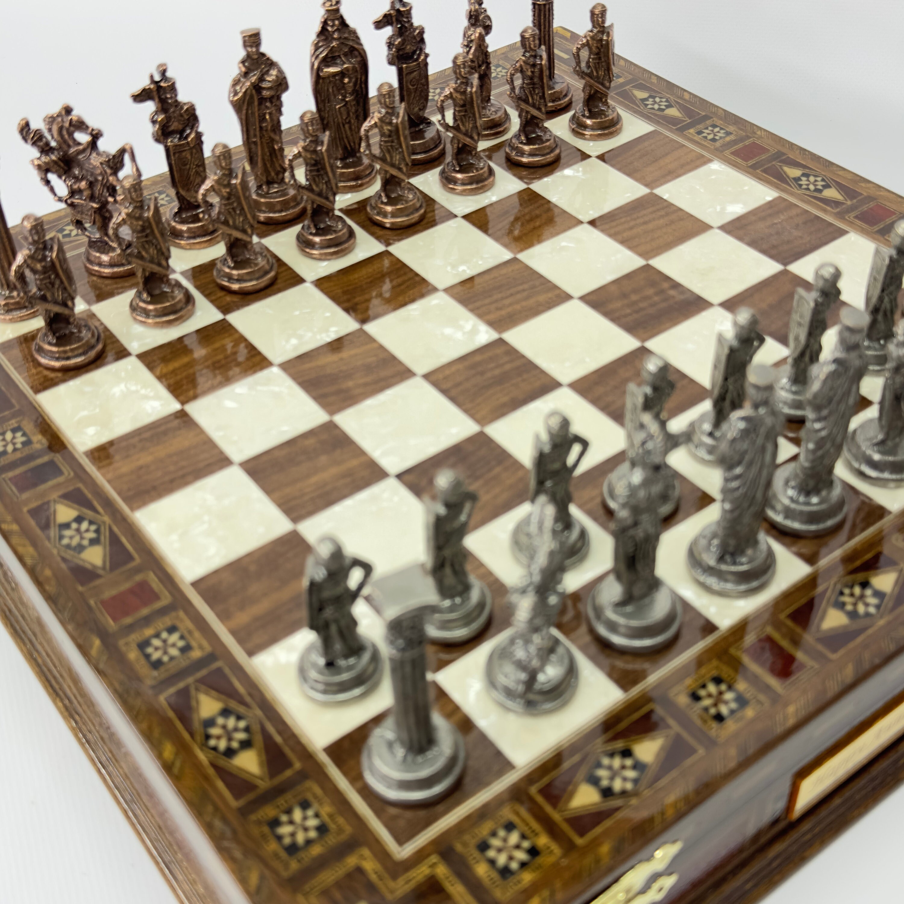 Personalized Collectible Chess Set, Wooden Chess Board With Storage ...