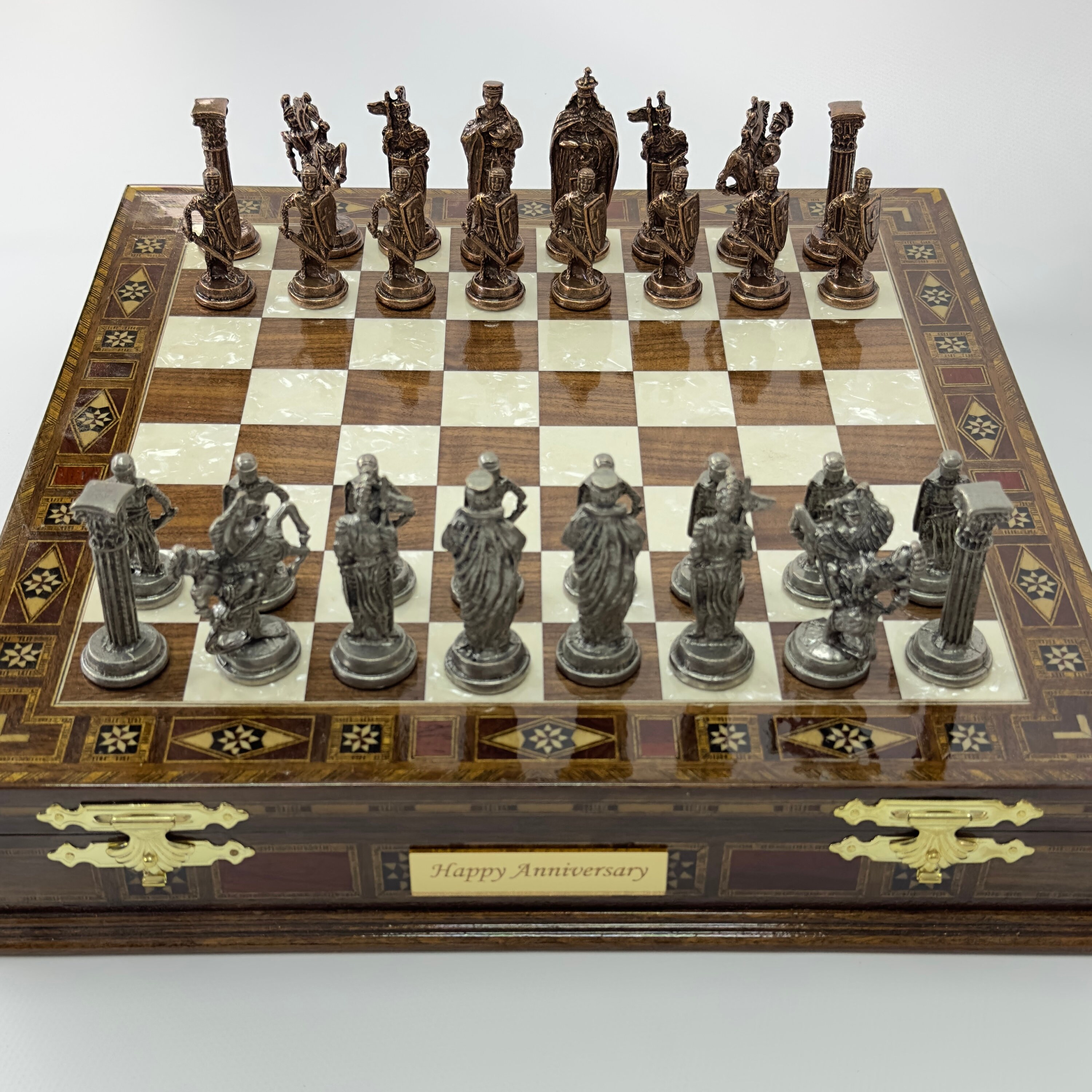 Personalized Collectible Chess Set, Wooden Chess Board With Storage ...