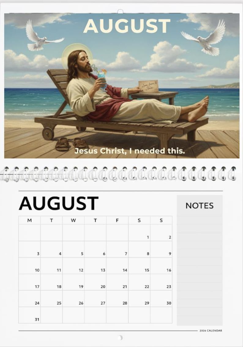 2026 Jesus Christ Calendar | Funny | Religious Parady | Irish | Secret ...