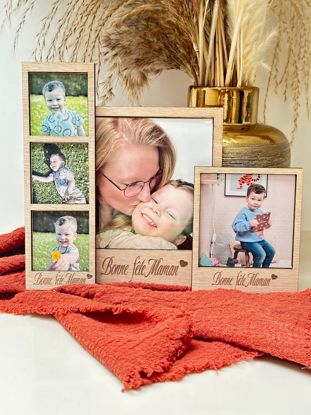 Personalized Wooden Polaroid Polaroid Photo Frame Personalized Mother's ...