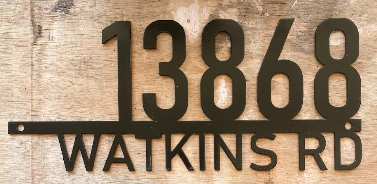 Modern Metal Address Sign - Etsy