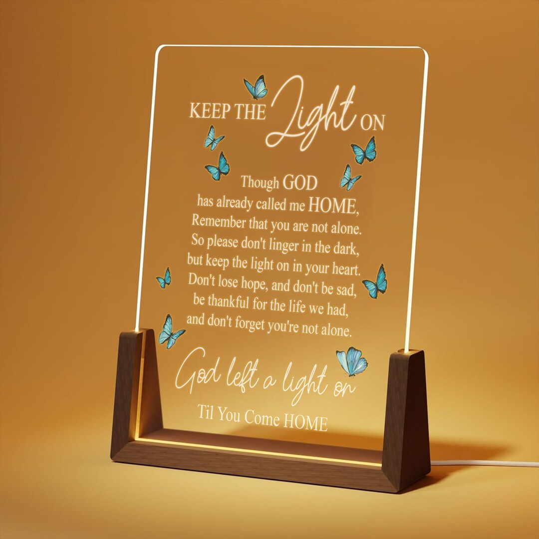 Memorial Night Light: Sympathy Keepsake, Memory Illumination - Etsy