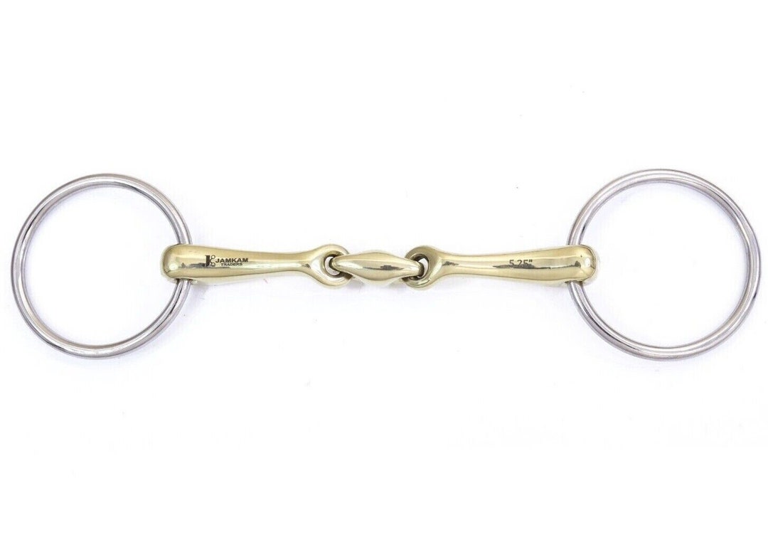 Loose Ring Verbindend Curved Mouth Snaffle Horse Bit With Lozenge Link ...