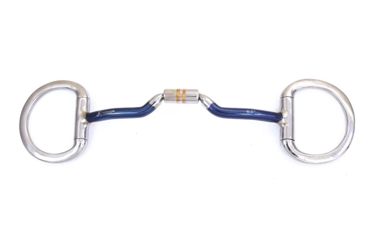 Western Flat Ring Eggbutt Blue Sweet Iron Snaffle Horse Bit With Copper Barrel - Etsy