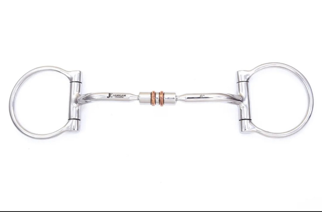 Western D Ring Comfort Snaffle Draft Horse Bit With Copper Rollers - Etsy