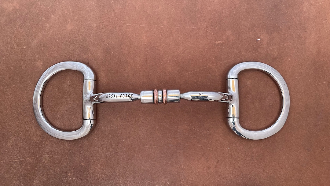 Western Flat Ring Eggbutt Comfort Snaffle Horse Bit With Copper Rollers - Etsy