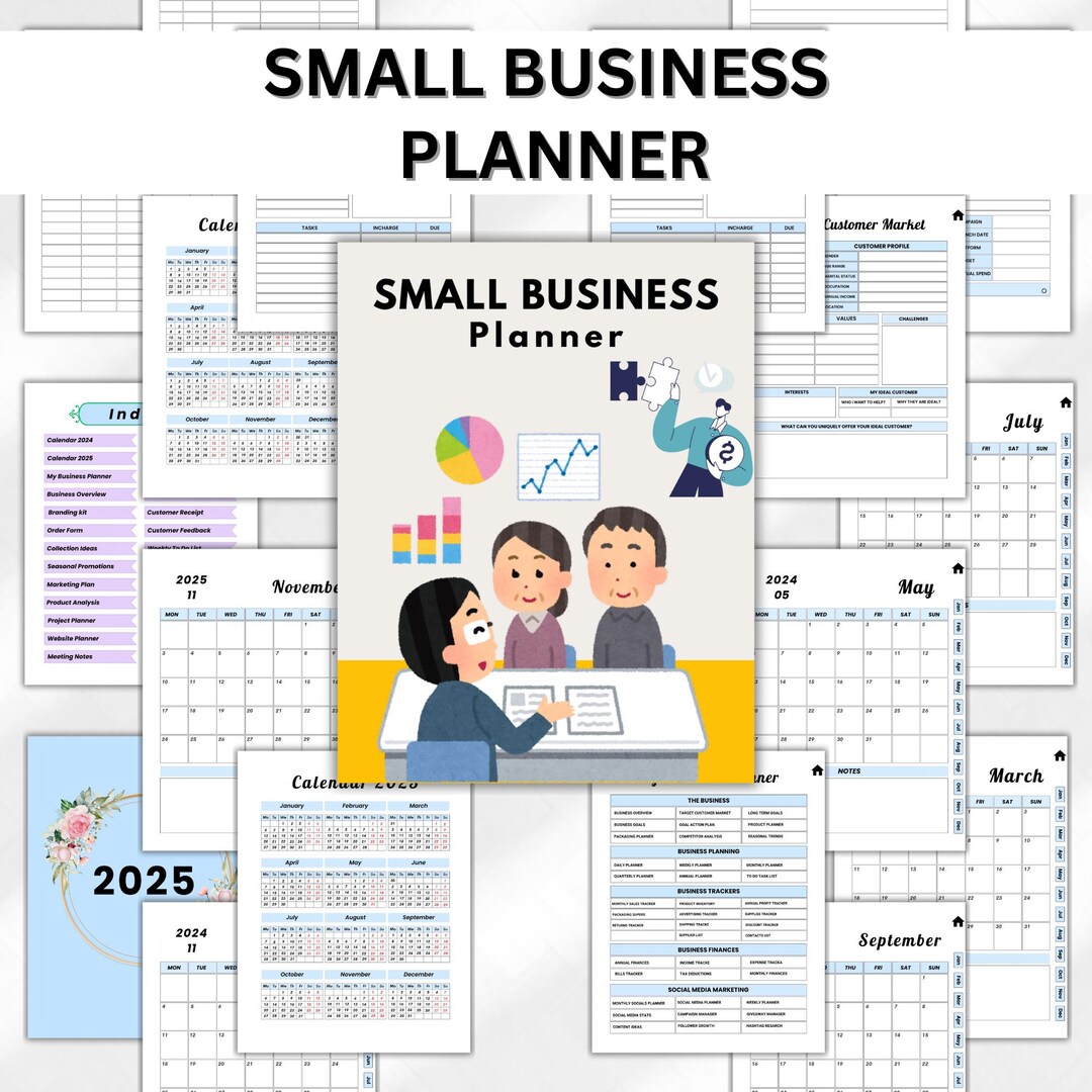 Digital Small Business Planner Printable Business Organizer ...