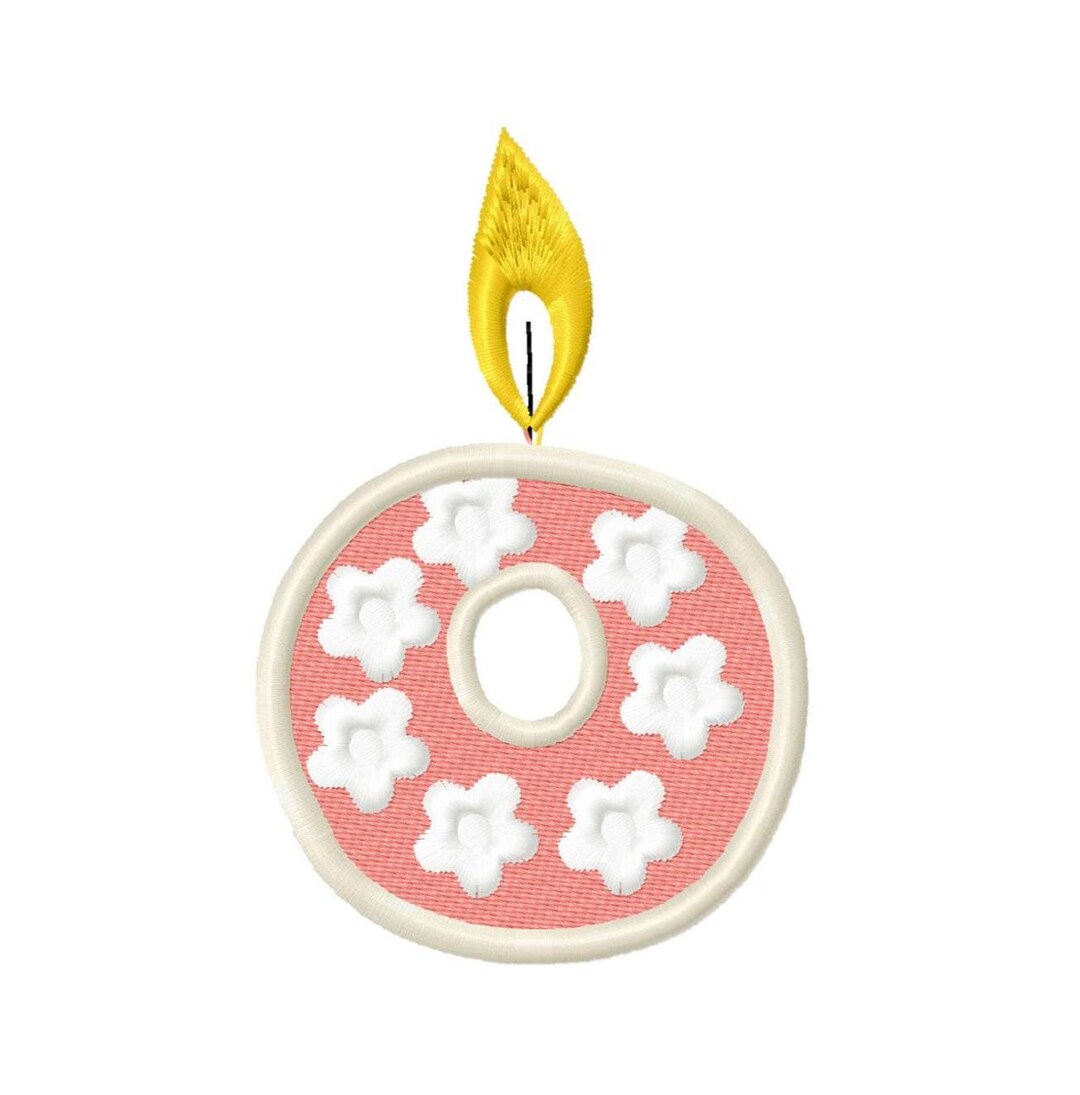 Birthday Candle Number 0 Embroidery Design Instant Download - Etsy