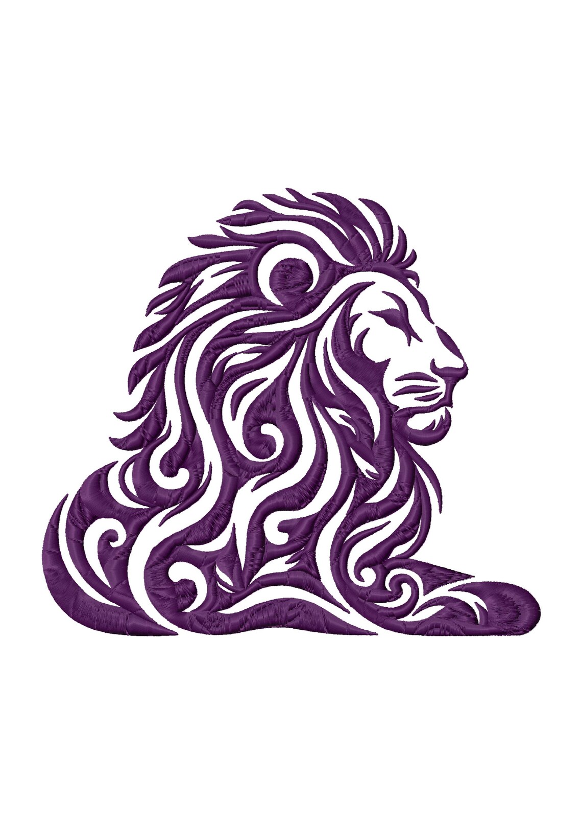 Lion Tribal Embroidery Design - Machine Embroidery File - Wild Animal ...