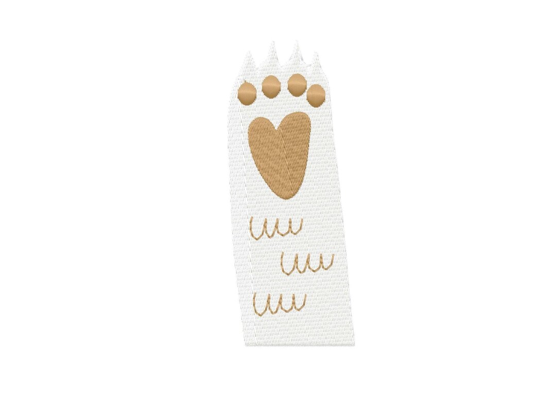 Simple Paw and Heart Embroidery Pattern - Instant Download- 7 Sizes - Etsy