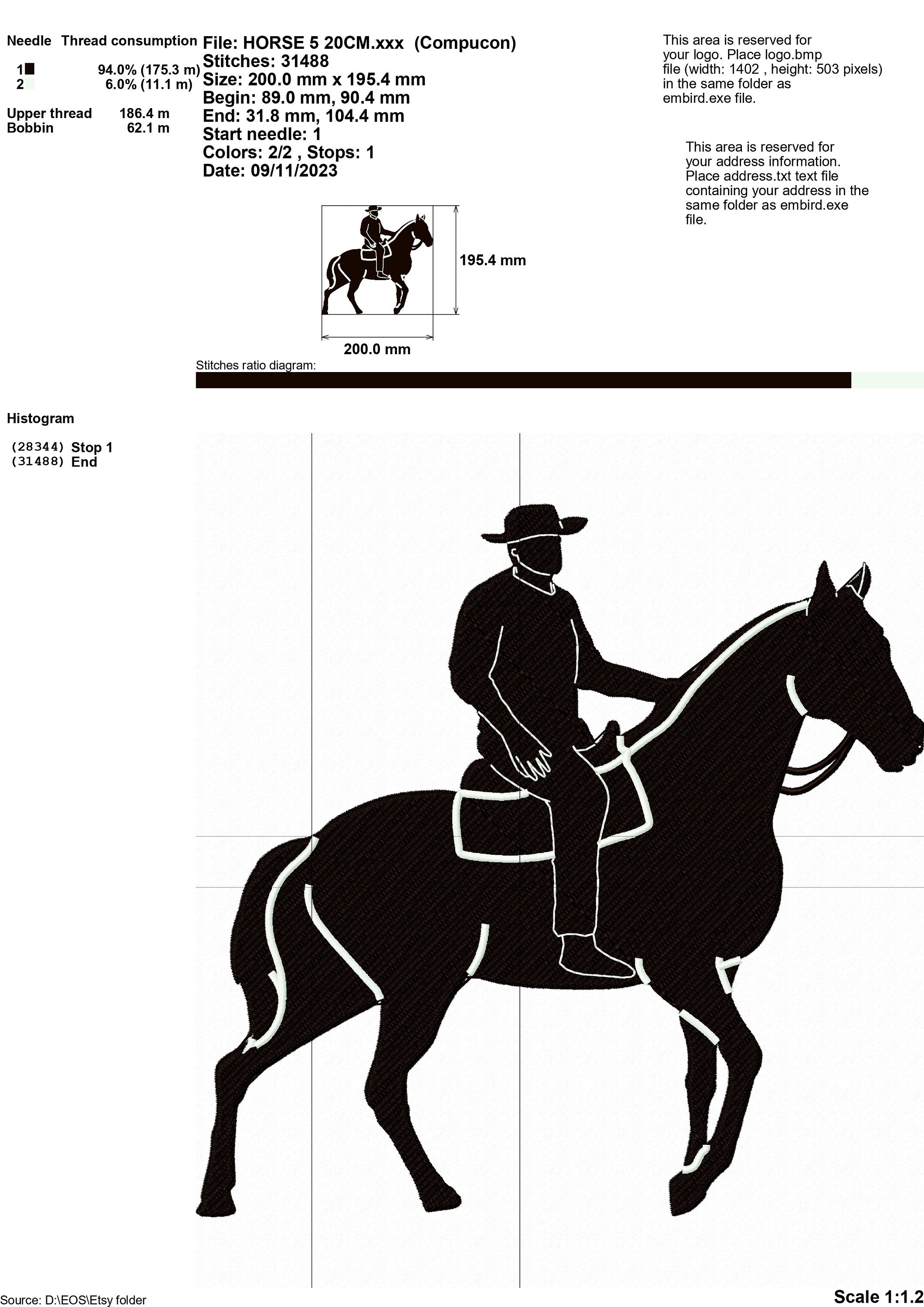 Cowboy Embroidery Design. Machine Embroidery Design. Mini Cowboy ...