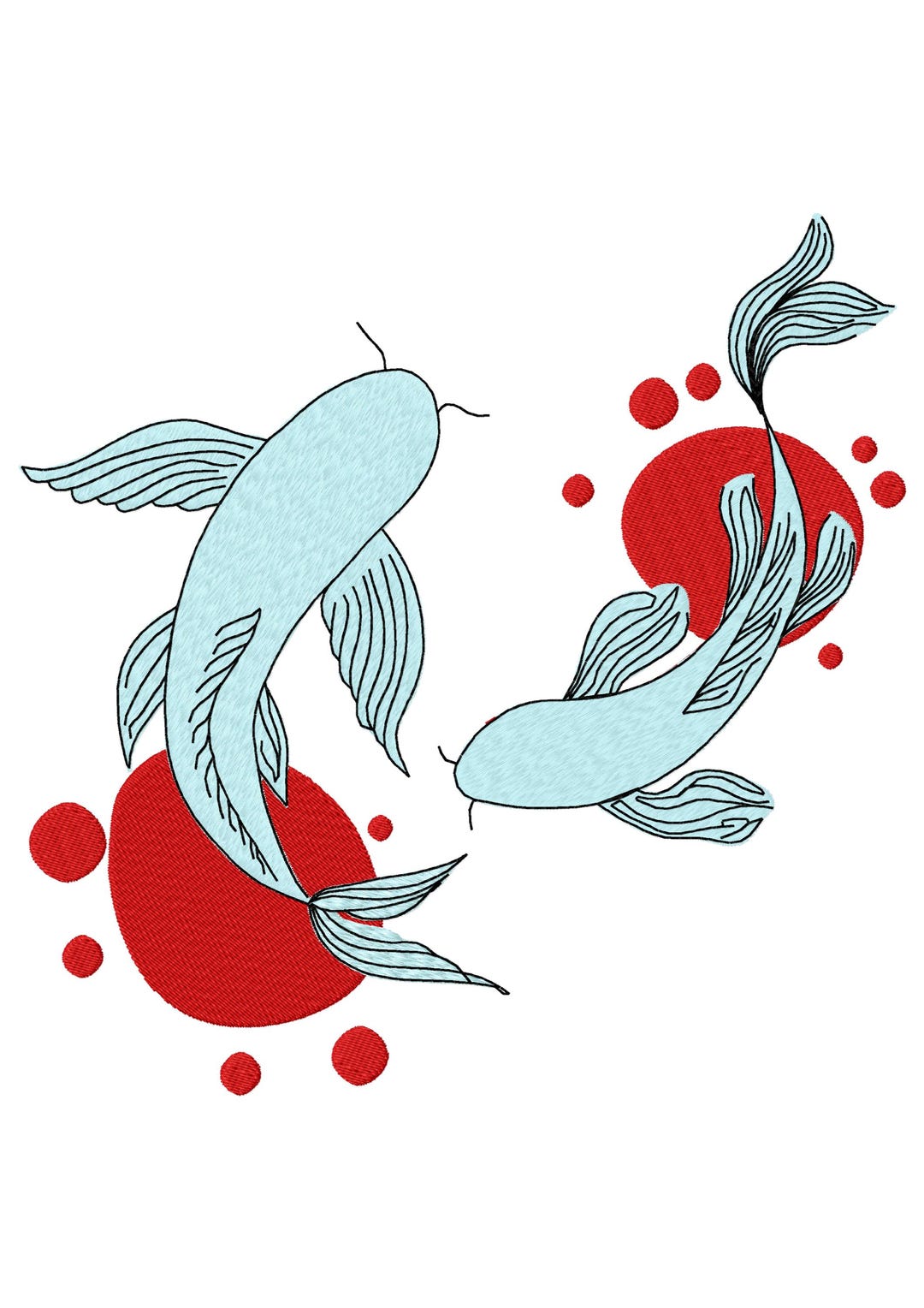 Koi Fish Embroidery Design | DIY Embroidery, Koi Fish Art, Decorative ...