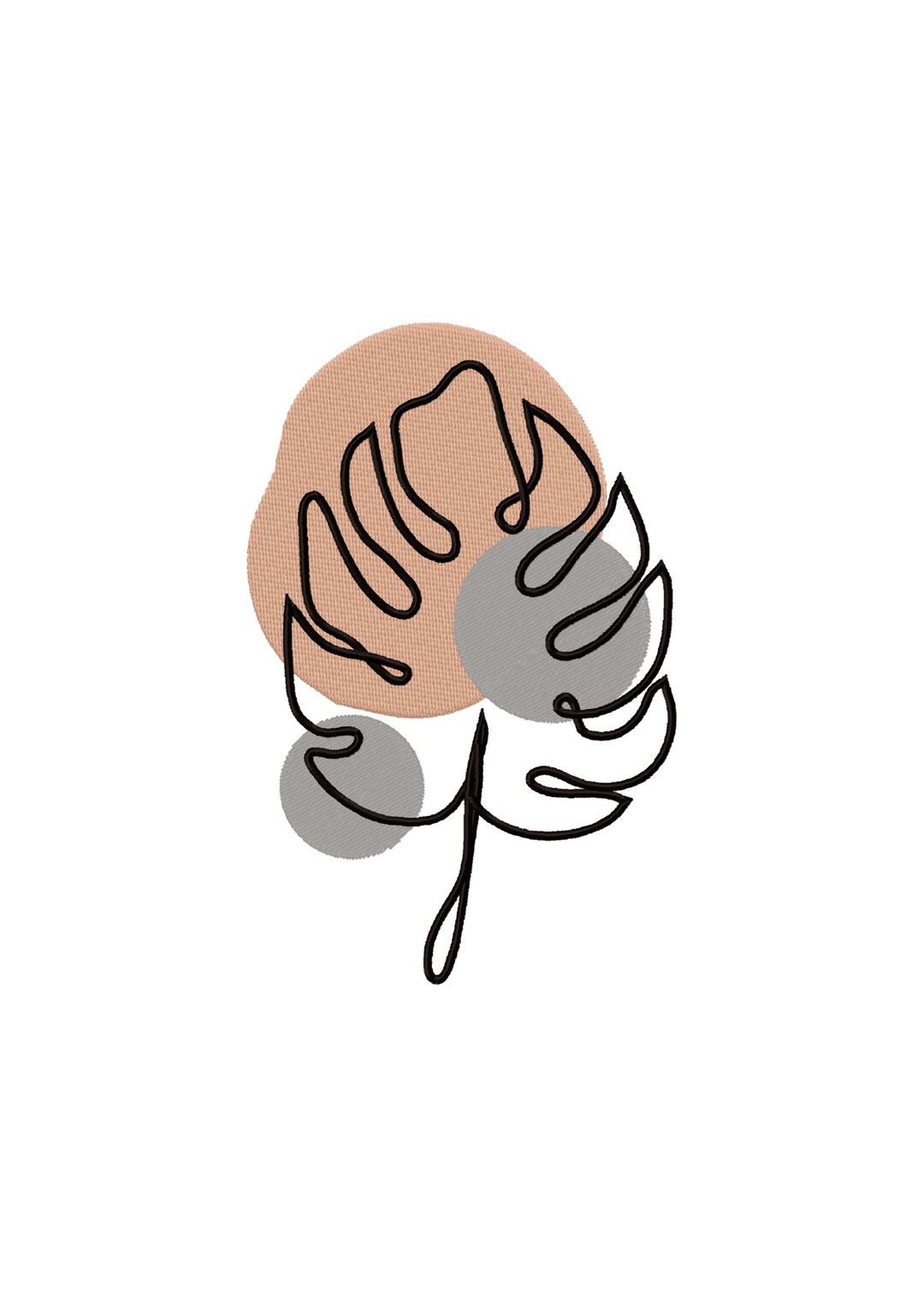 Abstract Minimalist Embroidery Design - Digital Machine File for ...