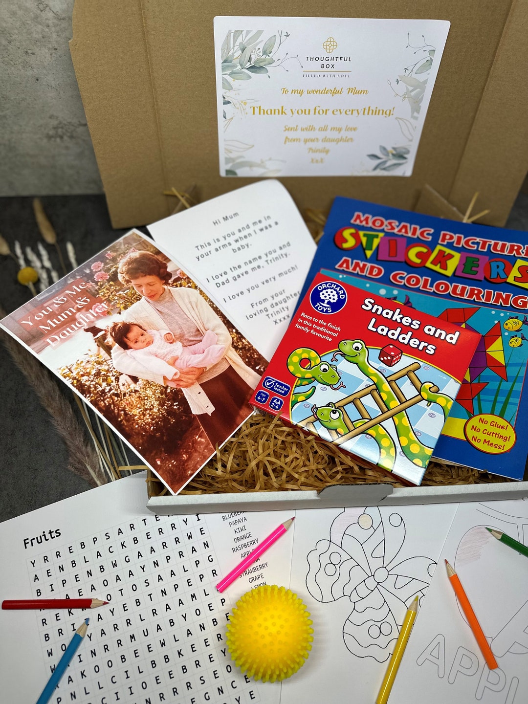 Alzheimers / Dementia Premium Activity Box With Personalised Keepsake ...