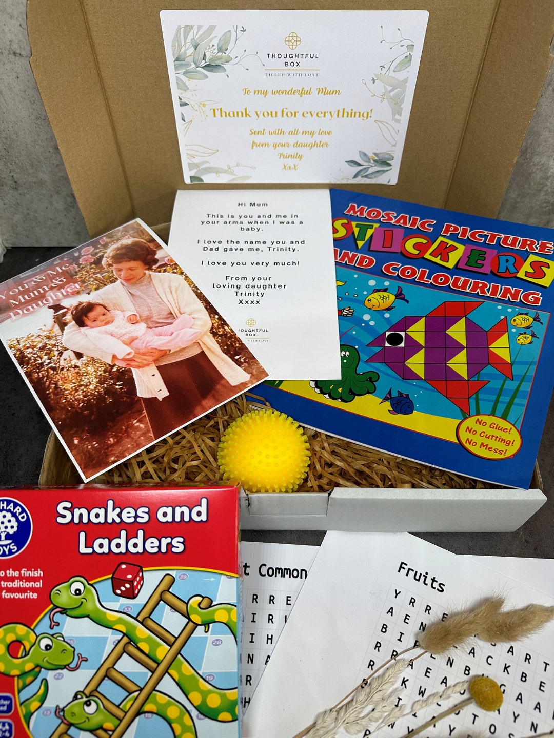 Alzheimer's / Dementia Games Activity Box With Personalised Keepsake ...