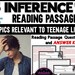 Inference Reading Passage, Reading Comprehension, Making Inferences ...