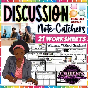 Discussion Note Worksheets. Note-catcher Worksheets, Accountable Talk ...