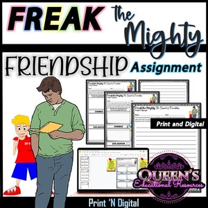 Freak the Mighty Activity, Friendship Activity, Reading Strategies ...
