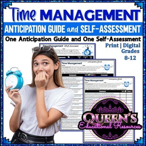 Time Management Anticipation Guides | Time Management Assessment | Time ...