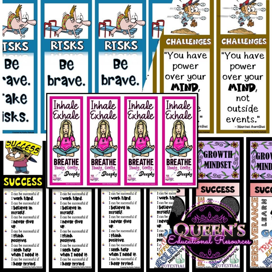 Growth Mindset Bookmarks | Booklover | Bookmarks | Positive ...