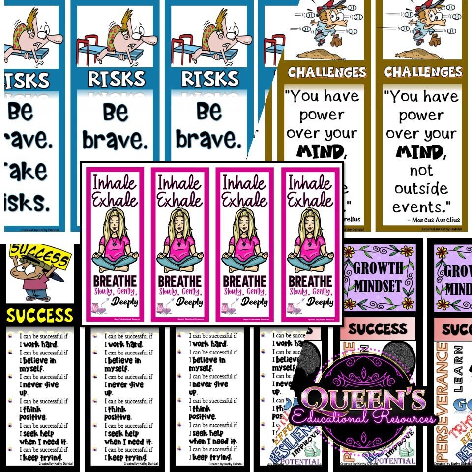 Growth Mindset Bookmarks | Booklover | Bookmarks | Positive ...