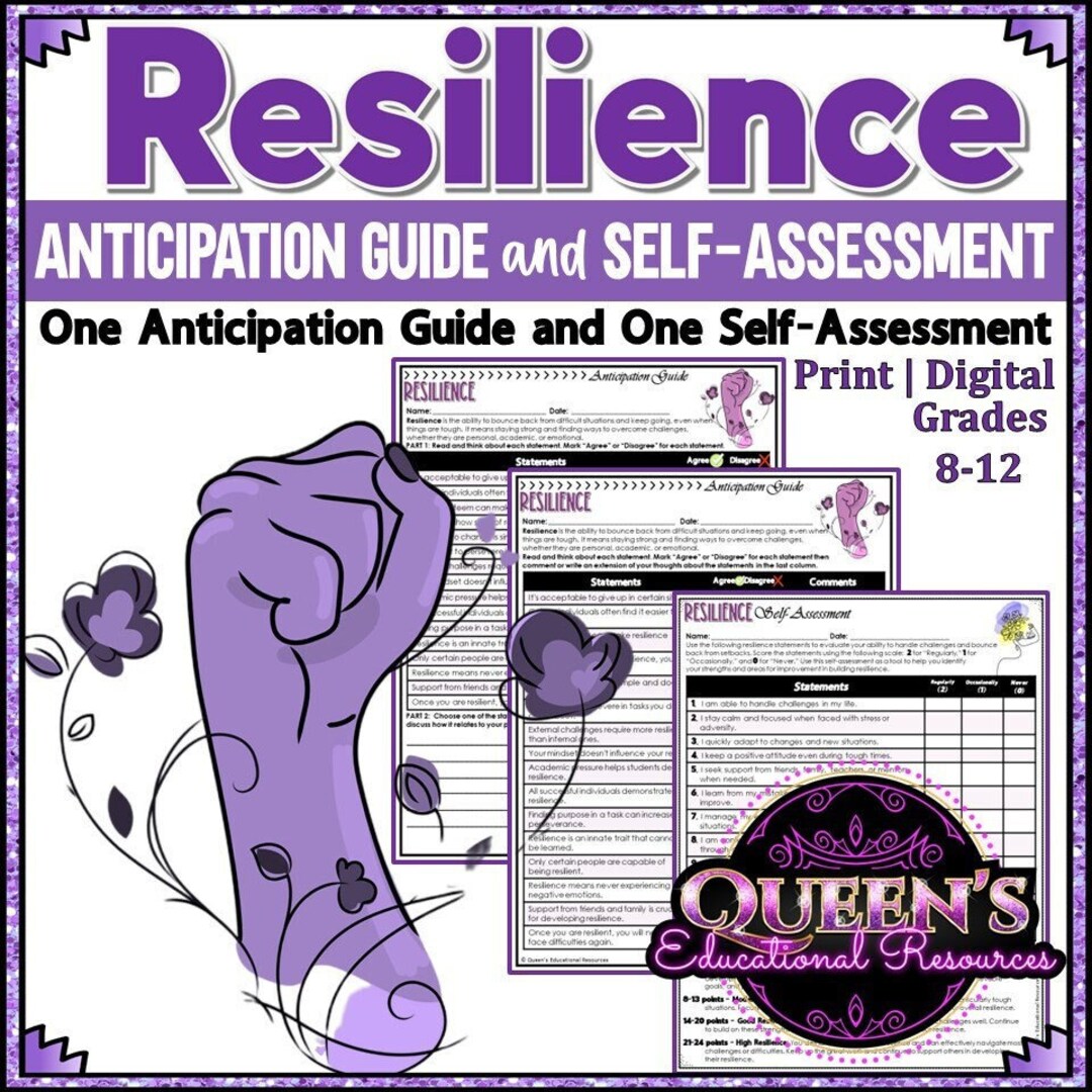 Resilience Anticipation Guide | Self-assessment | Perseverance | Social ...