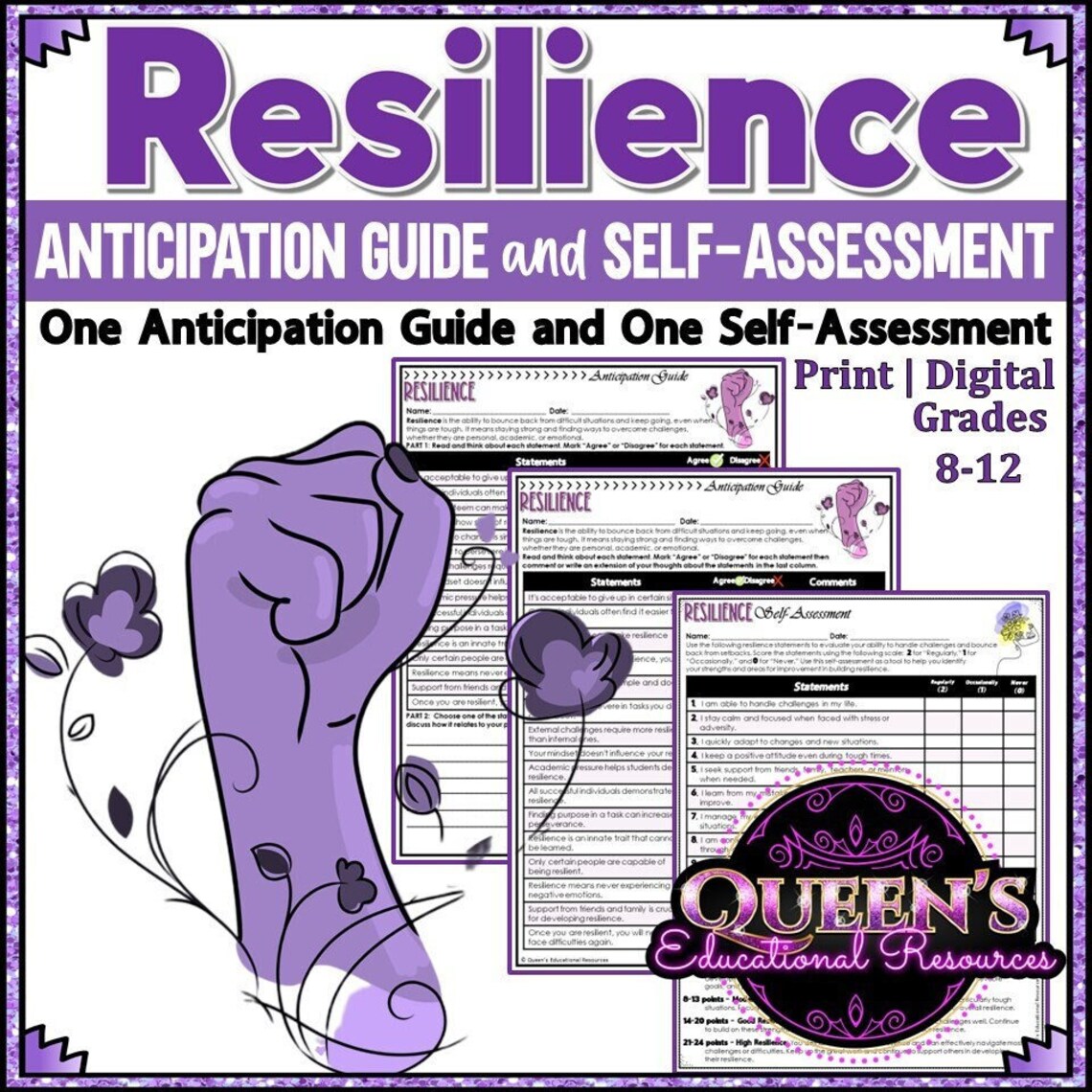 Resilience Anticipation Guide | Self-assessment | Perseverance | Social ...
