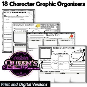 Character Analysis Graphic Organizers, Character Traits ...